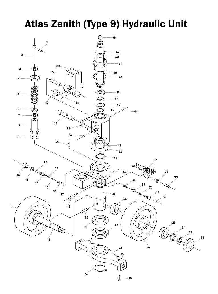 Atlas Zenith (Type 9) Hydraulic Unit Diagram - Pallet Truck Parts ...