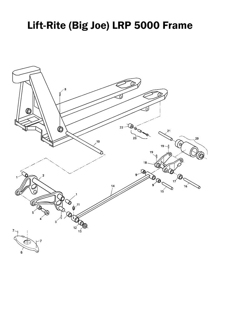 Lift-Rite LRP5000 Frame Unit Diagram – tagged "entry-exit-rollers ...