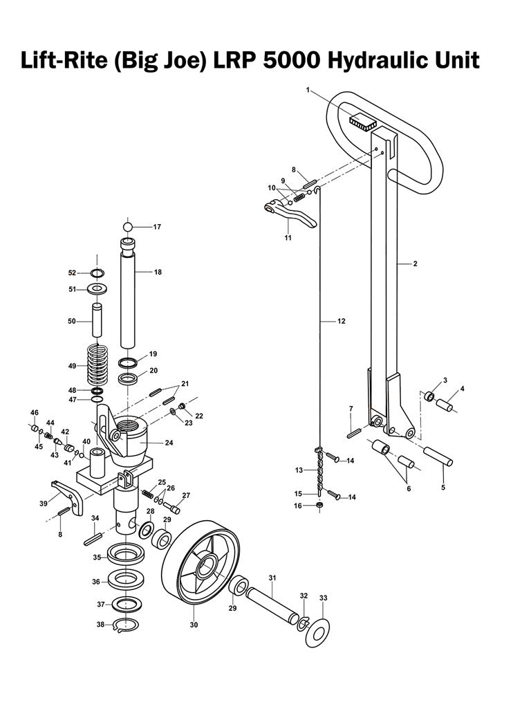 Lift-Rite LRP5000 Hydraulic Unit Diagram - Pallet Truck Parts & Service ...